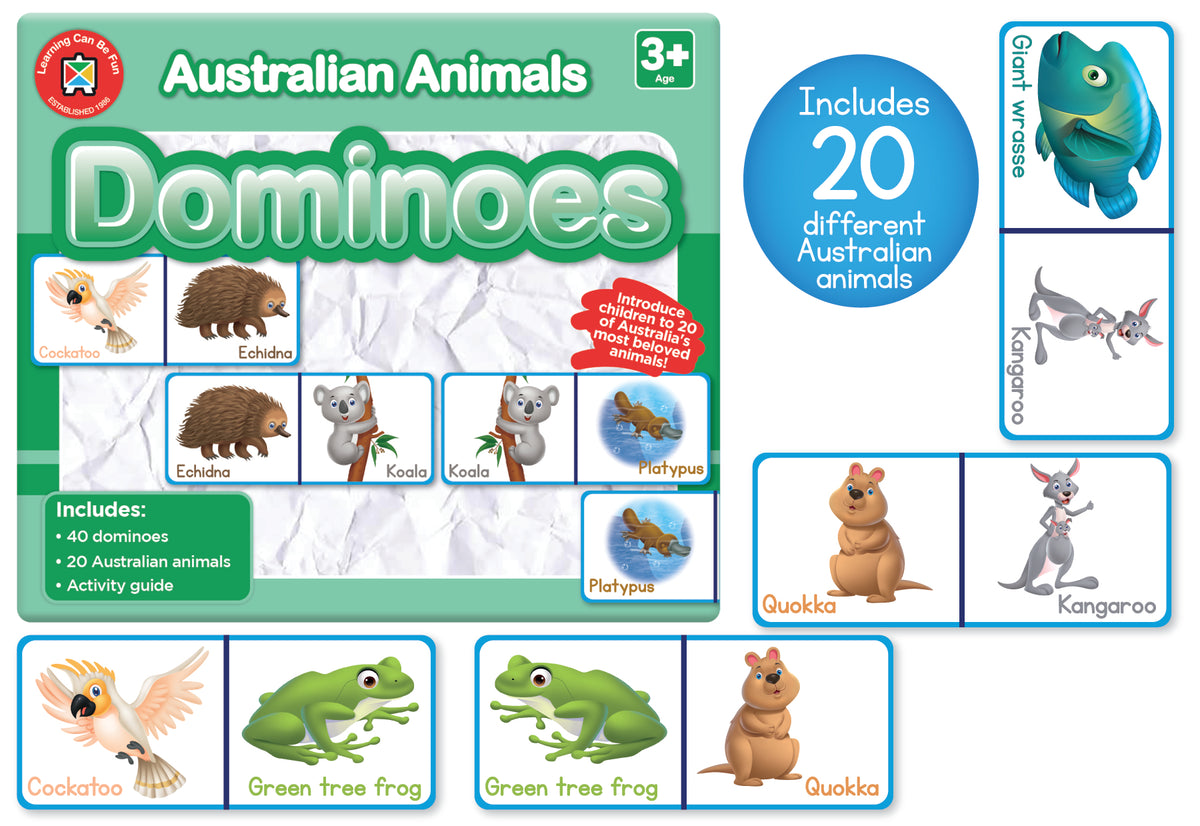Australian Animal Dominoes – Kids Success Online